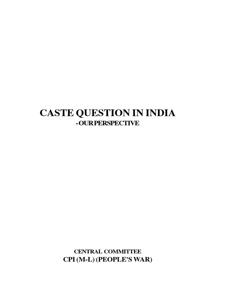 Castequestioninindia Eng | PDF | Caste | Bhakti Movement