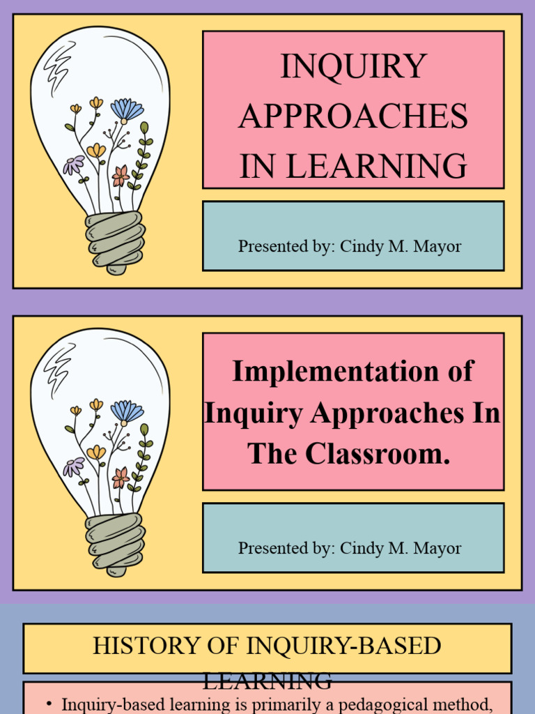 Inquiry Based Learning Mayor Cindy M | PDF | Inquiry Based Learning | Constructivism (Philosophy ...