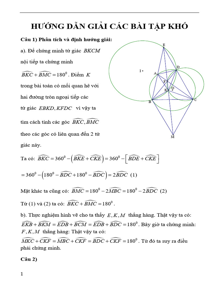 70 Bai Hinh 9 Nang Cao. Loi - Giai | PDF