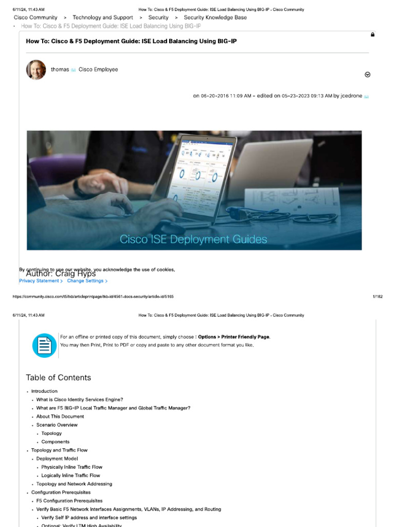 How To - Cisco & F5 Deployment Guide - RADIUS, ISE Load Balancing Using BIG-IP | PDF