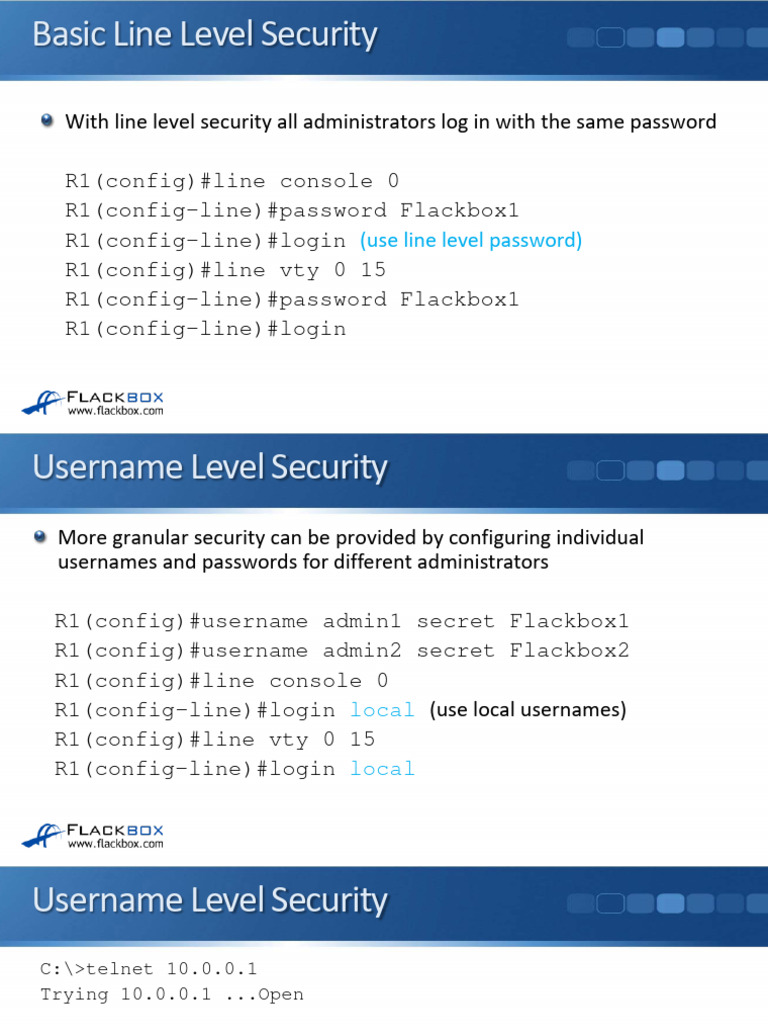 33-05 Usernames and Privilege Levels | PDF | Login | User (Computing)