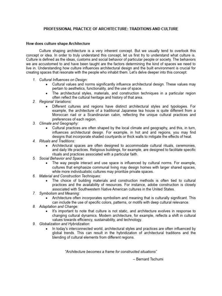 Professional Practice of Architecture | PDF | Architect | Sustainability
