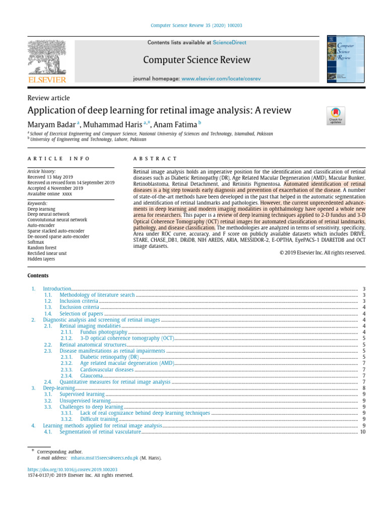 Application of deep learning for retinal image analysis - en | PDF ...
