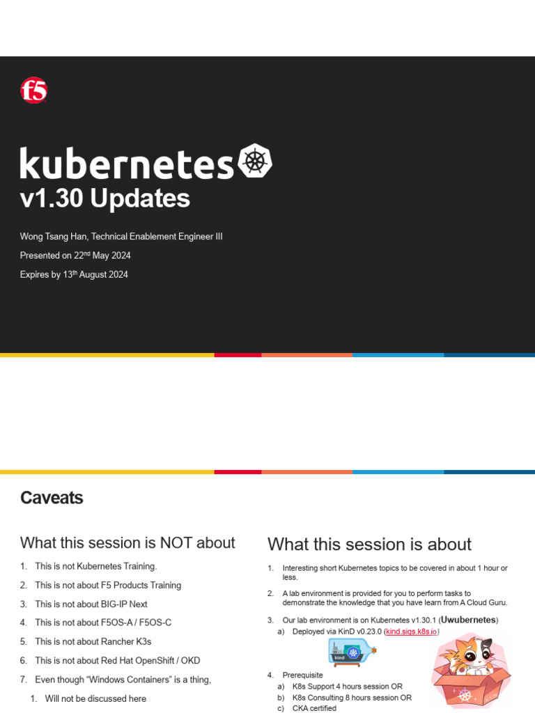Kubernetes v1.30 Updates Overview | PDF | Software Engineering | System ...
