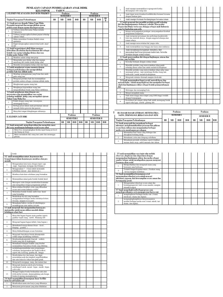 Raport Kelas A Kumer Centang | PDF