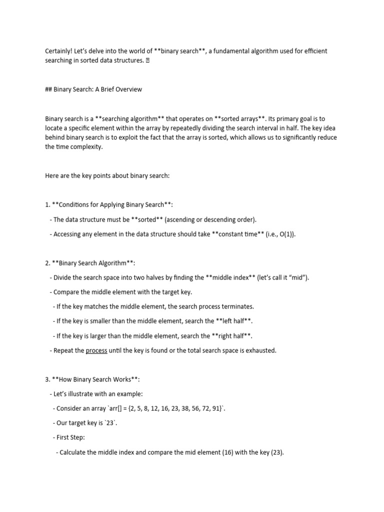 Binary Search | Download Free PDF | Theoretical Computer Science ...