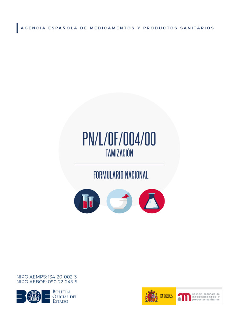 PN/L/OF/004/00: Formulario Nacional | PDF | Papel