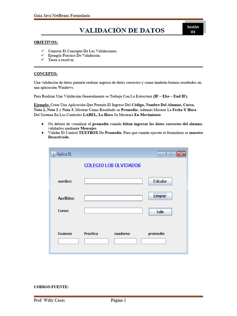 Sesion 3 Java | PDF | Java (lenguaje de programación) | Frijoles Netos