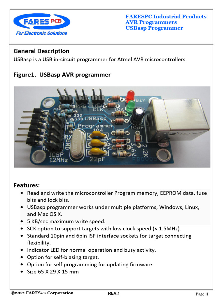 USBasp | PDF | Computer Architecture | Central Processing Unit