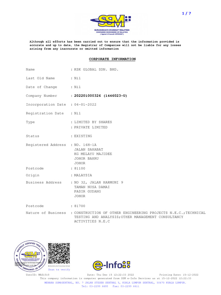 SSM KSK Global | PDF | Smartphone | Balance Sheet