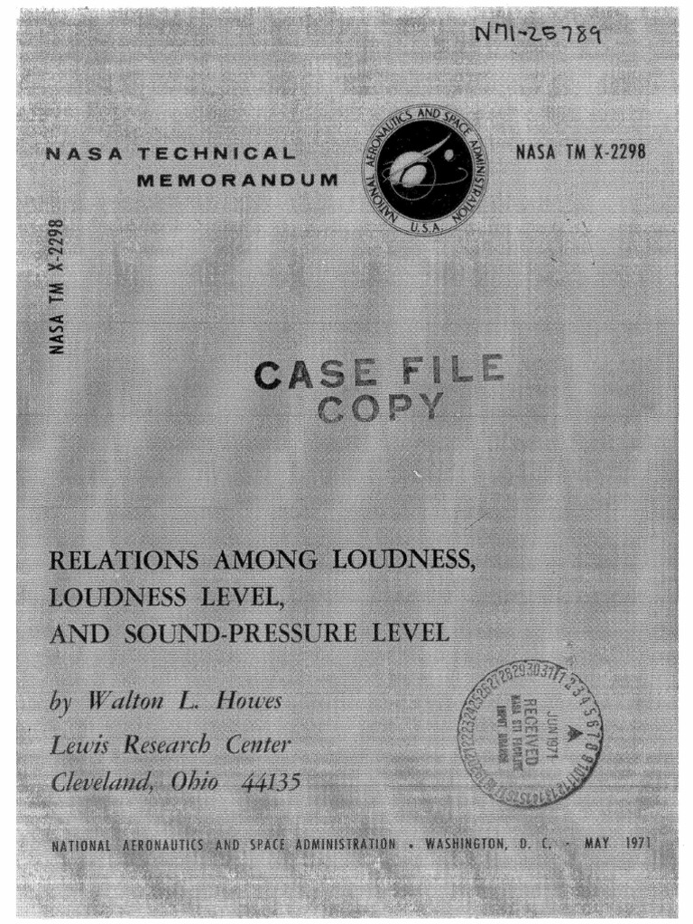 Loudness Level SPL Loundness Relations | PDF | Sound | Equations