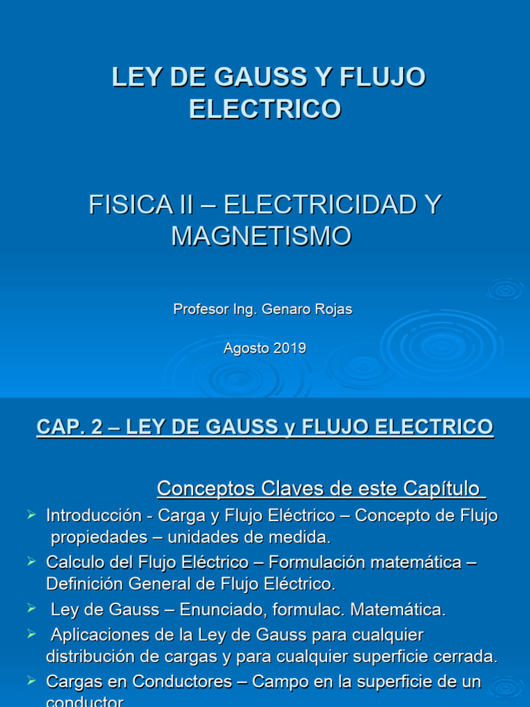 Ley de Gauss y Flujo Eléctrico | PDF | Campo eléctrico | Electricidad