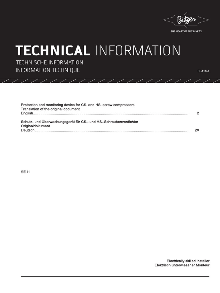 BITZER MOTOR PROTECTION Sei1 | PDF | Personal Computers | Pressure ...