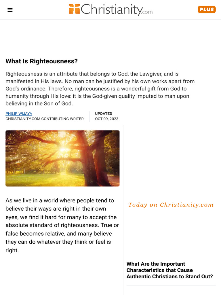 What Is Righteousness - Bible Meaning Explained | Download Free PDF ...