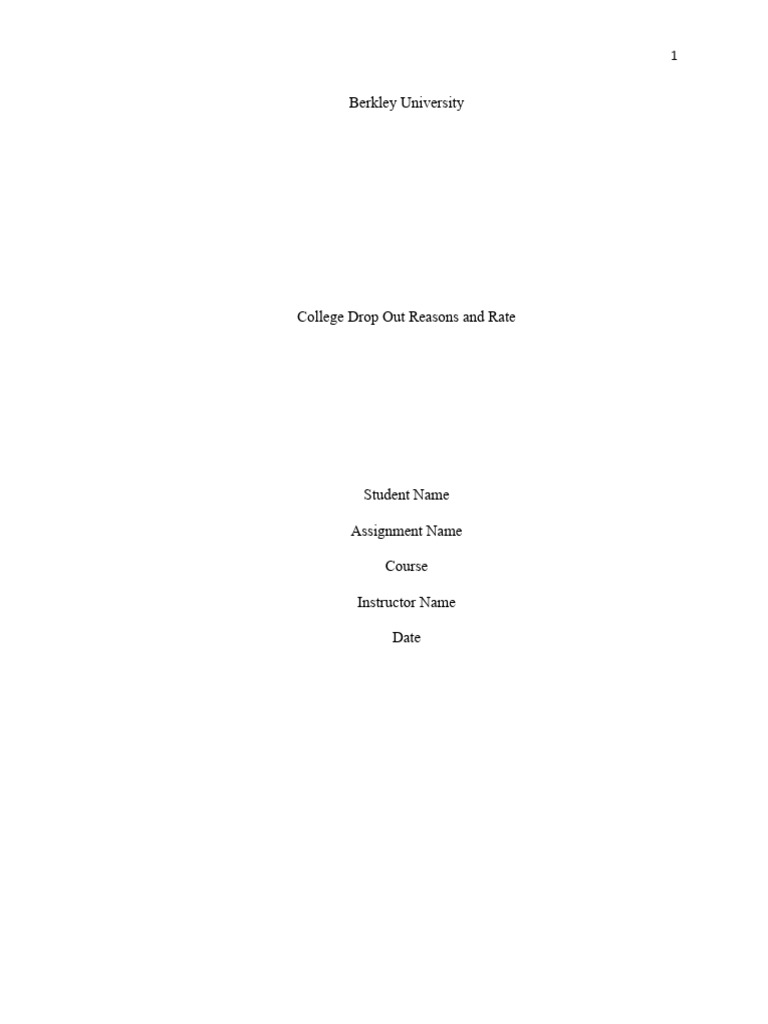 College Dropout | PDF | Survey Methodology College Dropout | PDF | Survey Methodology