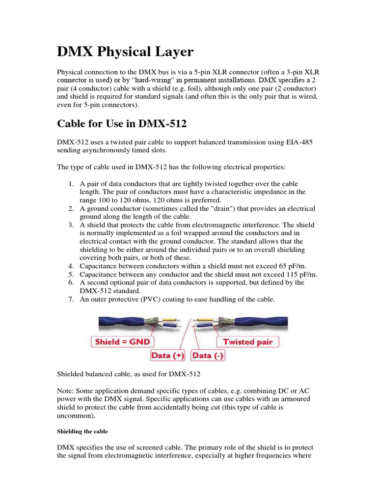 DMX Physical Layer | PDF | Electrical Connector | Electromagnetic ...