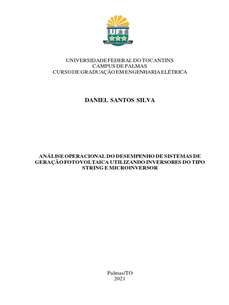 Daniel Santos Silva - TCC | PDF | Fotovoltaica | Célula solar