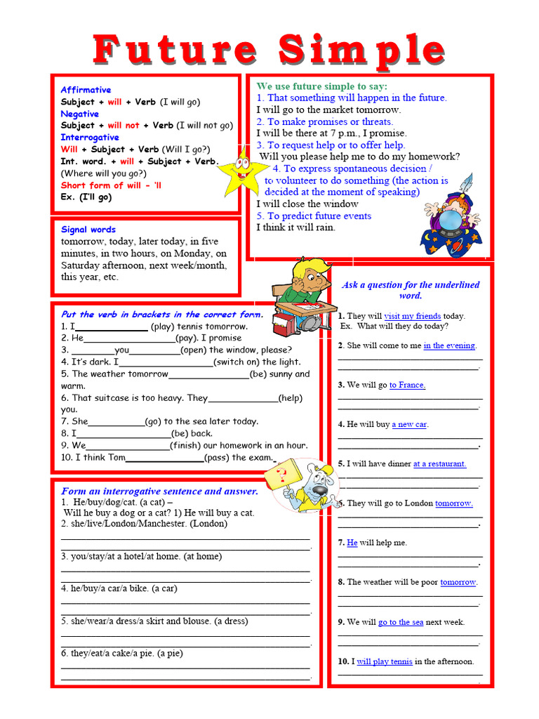 Future Simple Grammar Drills Grammar Guides 95116 | PDF | Syntax ...