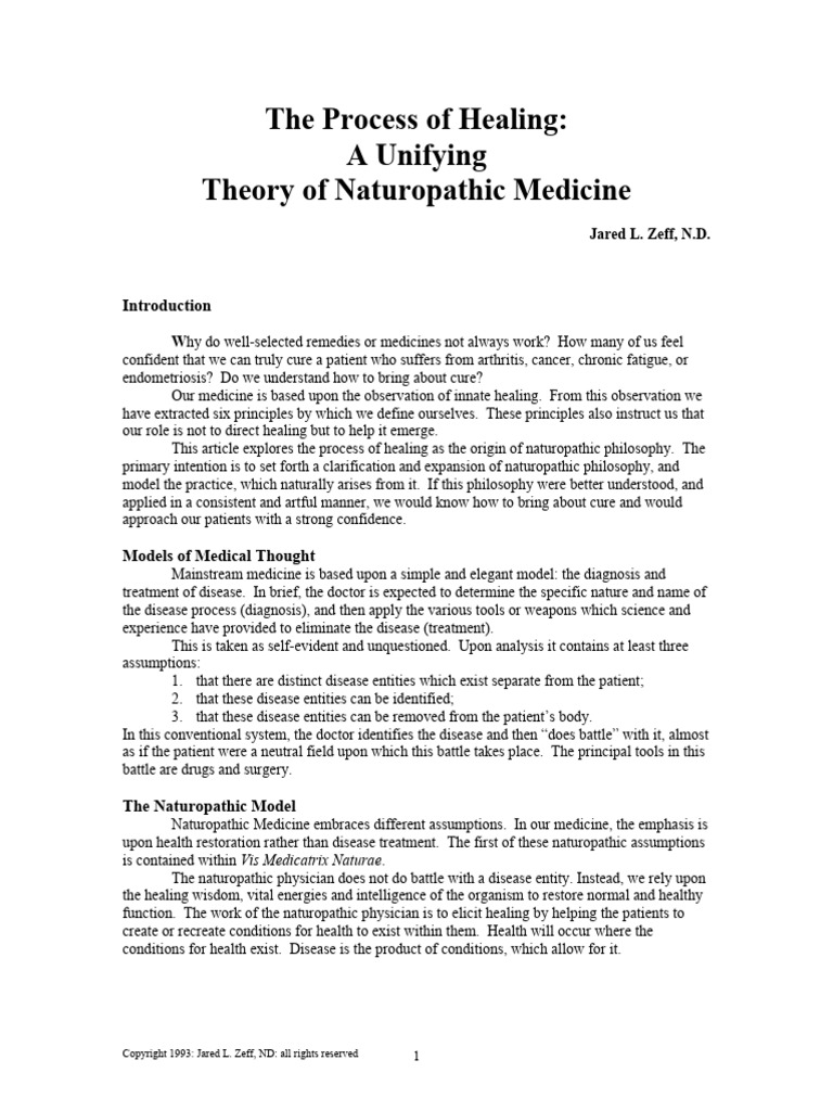 The Processof Healing | PDF | Naturopathy | Inflammation