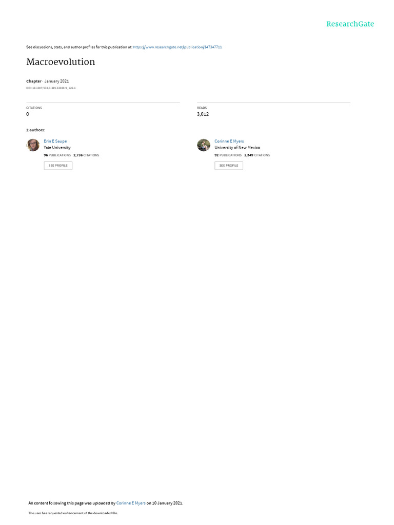 Macroevolution Insights | PDF | Evolution | Species