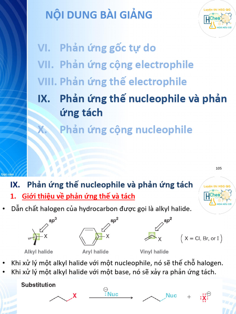LT Phản ứng thế và tách nucleophile | PDF