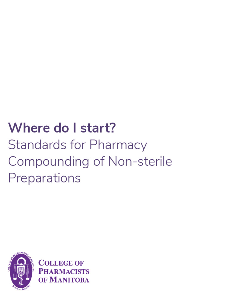 Where Do I Start - Standards For Pharmacy Compounding of Non Sterile ...