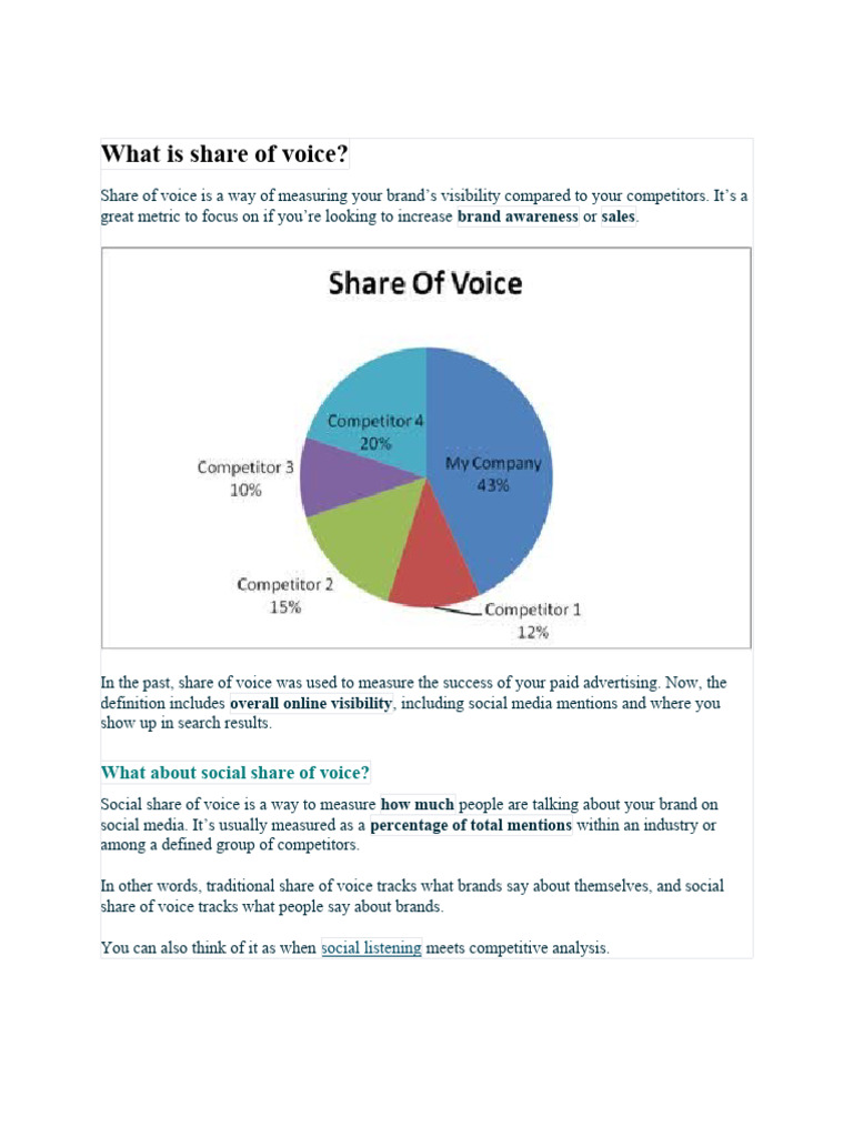 What Is Share of Voice | PDF | Search Engine Optimization | Social Media