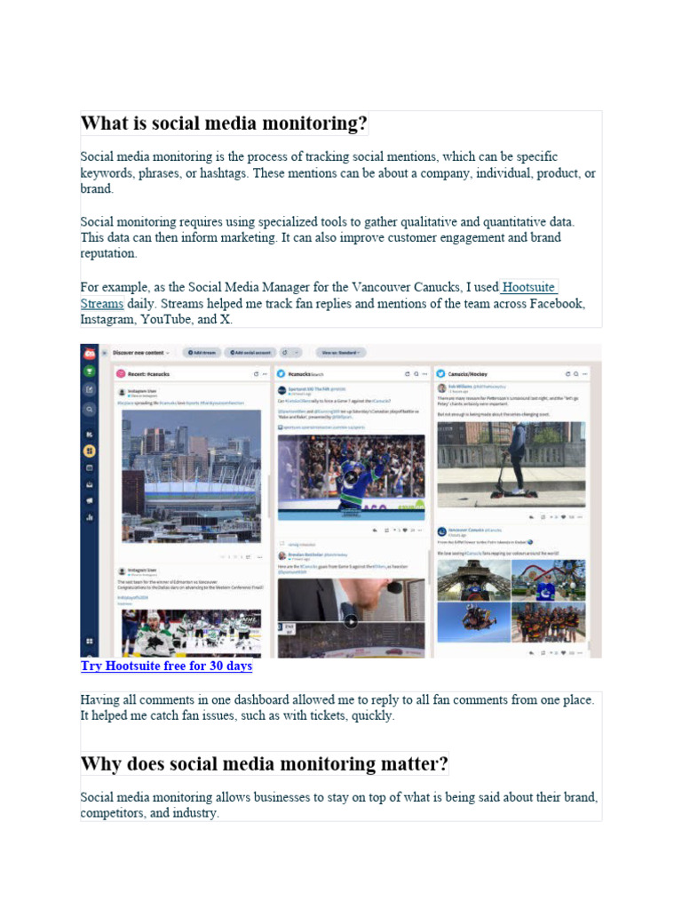 What Is Social Media Monitoring | PDF | Social Media | Popular Culture & Media Studies