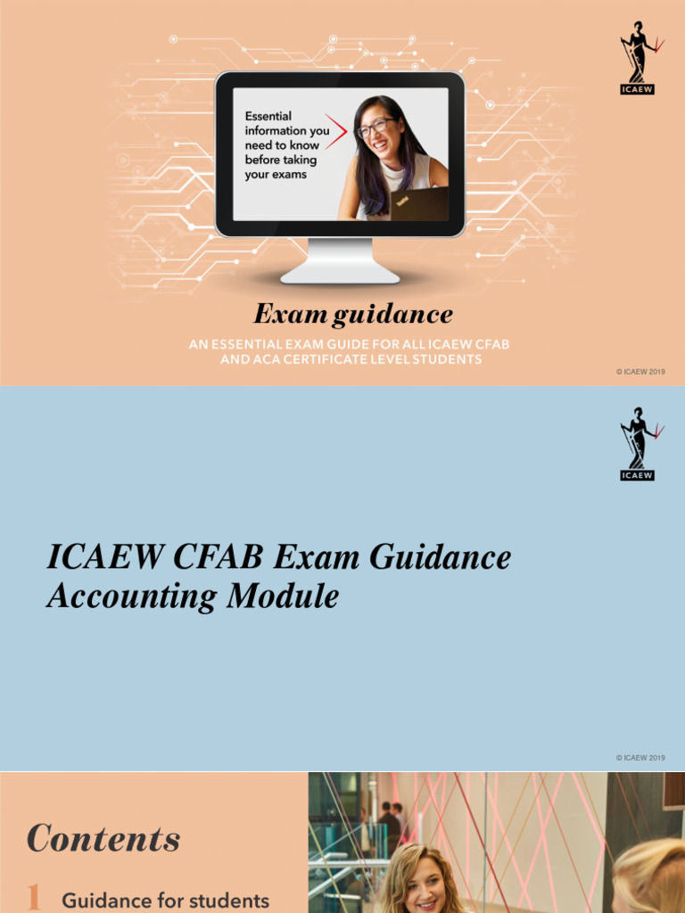ICAEW CFAB Exam Guidance - Accounting | PDF | Identity Document