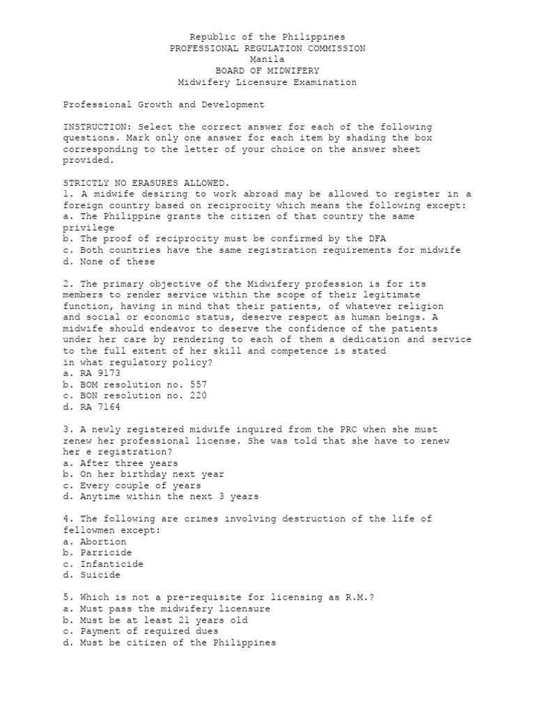 PGD PRCS 4 | PDF | Midwife | Midwifery