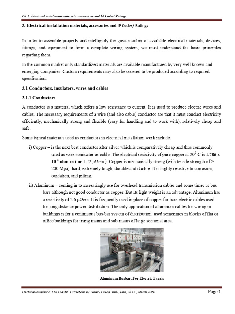 Ch 3 EL Installation materials accesories and IP Codes | PDF | Ac Power Plugs And Sockets | Fuse ...