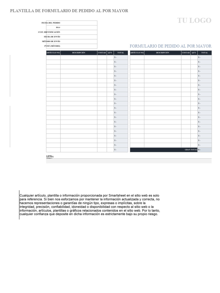 Ic Wholesale Order Form Template 27221 Es Pdf Informática 8190