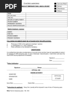 Application Form For Psa Temporary Pass: Instructions To The Applicant ...