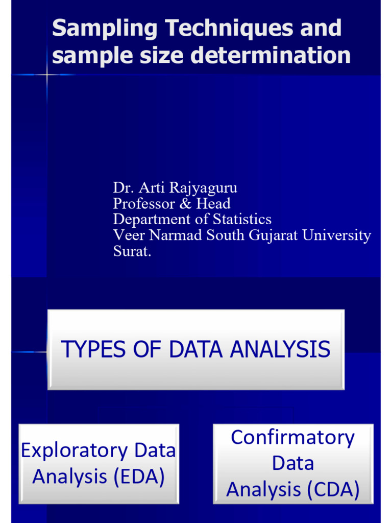 Sampling And Sample Size Determination For Dbim Vnsgu Pdf