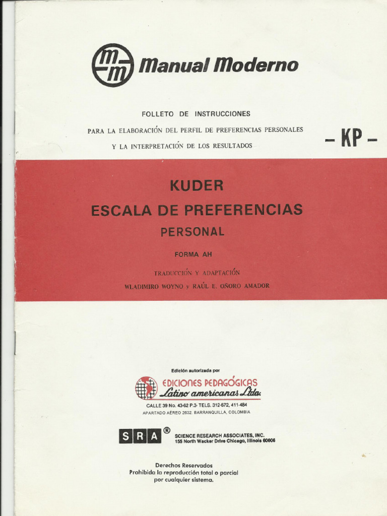 Kuder Instrucciones | PDF