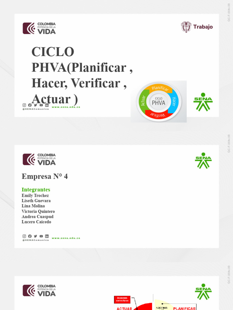 1 Presentacion, Ciclo Phva | PDF | Seguridad y salud ocupacional | La seguridad informática