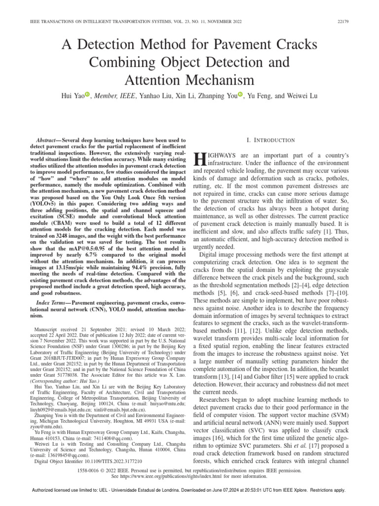 A Detection Method For Pavement Cracks Combining Object Detection and ...
