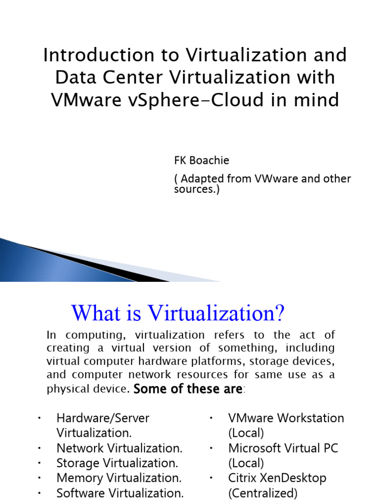 Introduction To Virtualization and VMware Solutions | PDF ...