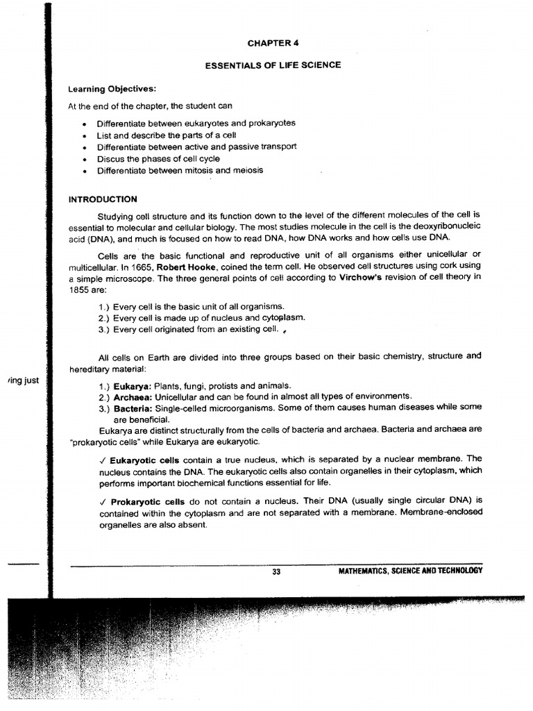 Essentials of Life Science c4 | PDF