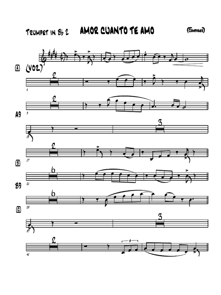 Finale 2005 - (AMOR CUANTO TE AMO - 002 Trumpet in BB 2) | PDF