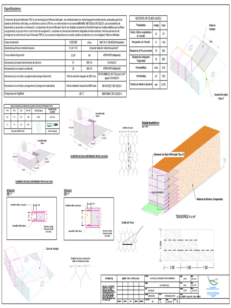 8.1.3 04 Diseño Civil Muro Suelo Armado Detalle | PDF