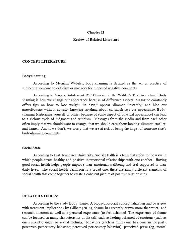 Chapter Ii | PDF | Shame | Adolescence