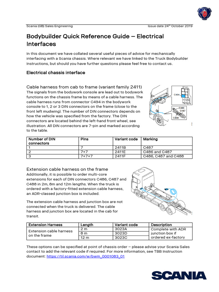 Scania Electrical Interface Guide | PDF | Fuse (Electrical ...