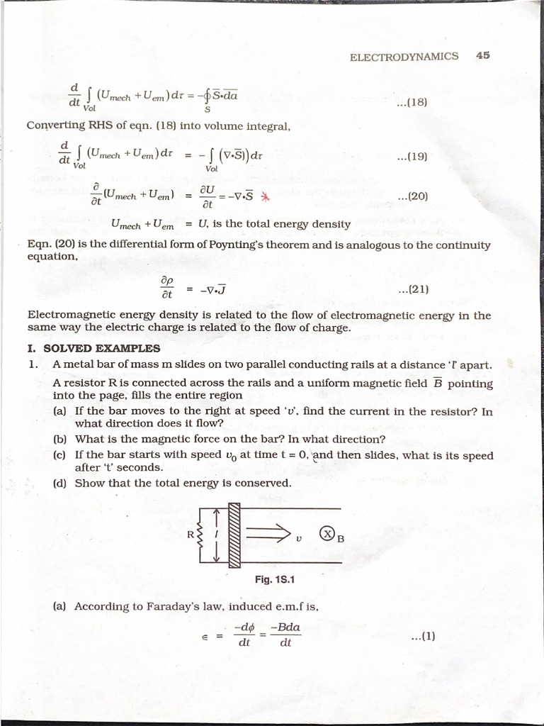 Solved Examples Electrodynamics Ug Level Questions | PDF Solved Examples Electrodynamics Ug Level Questions | PDF