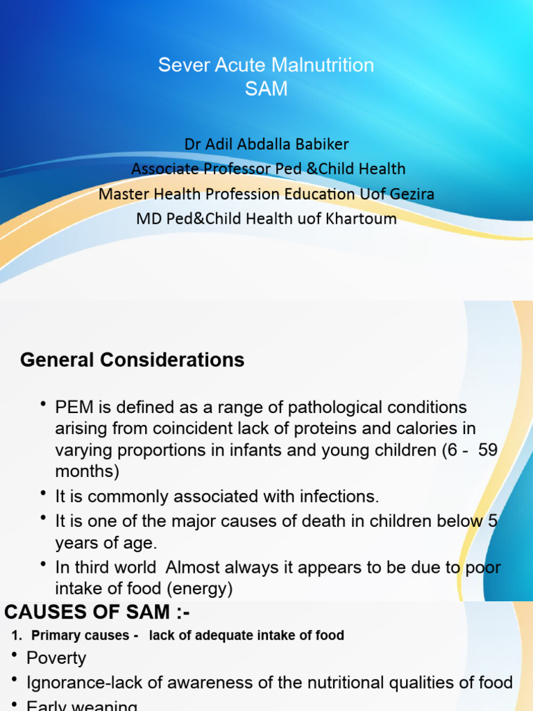 Sever Acute Malnutrition | PDF | Malnutrition | Medical Specialties