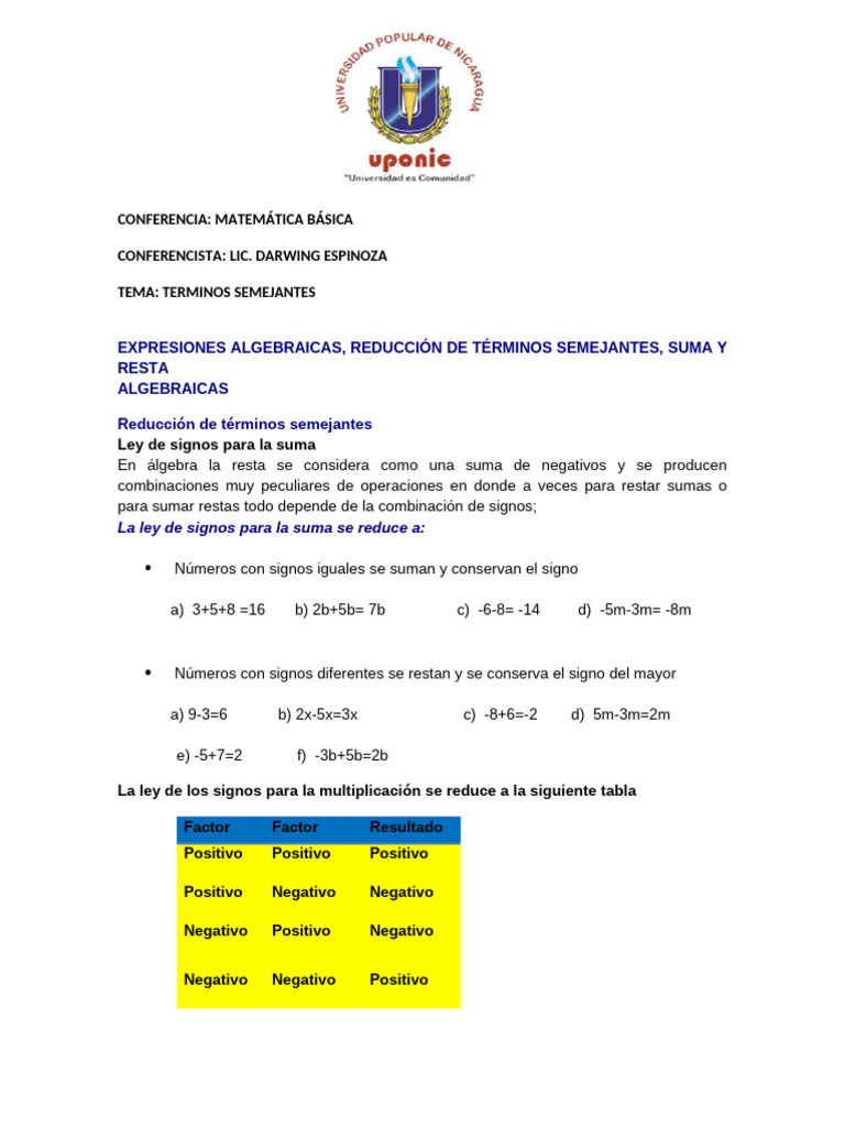 Matematica basica. | Descargar gratis PDF | Notación | Notación Matemática