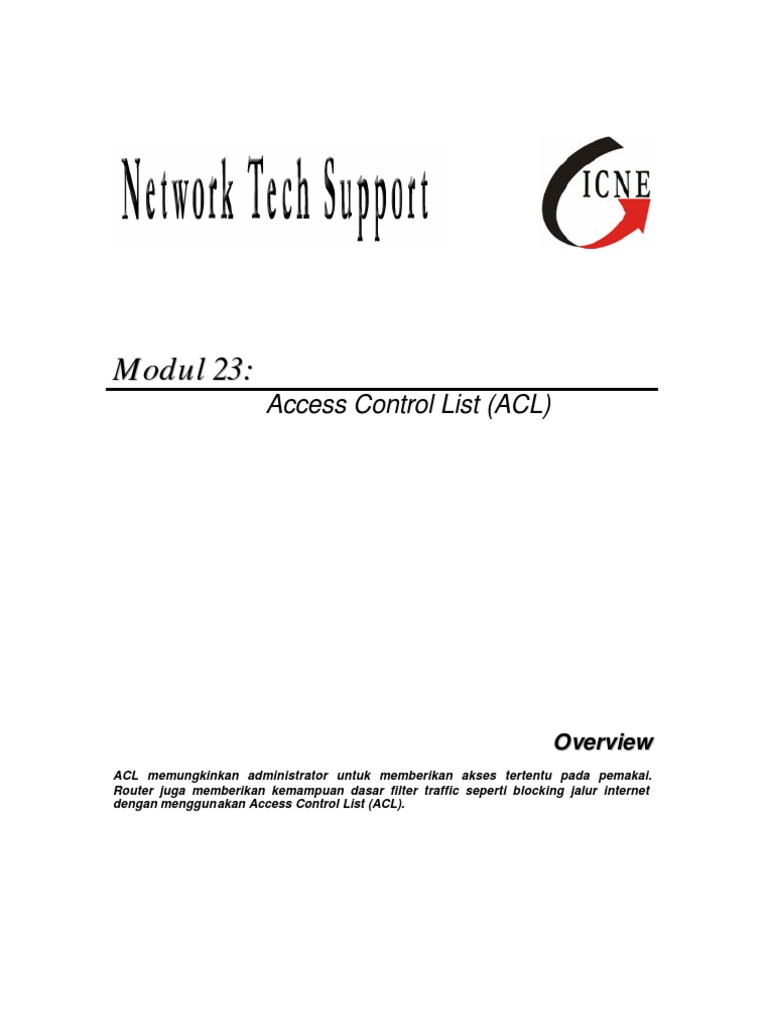 Module Access Control List (ACL) | PDF | Komputer