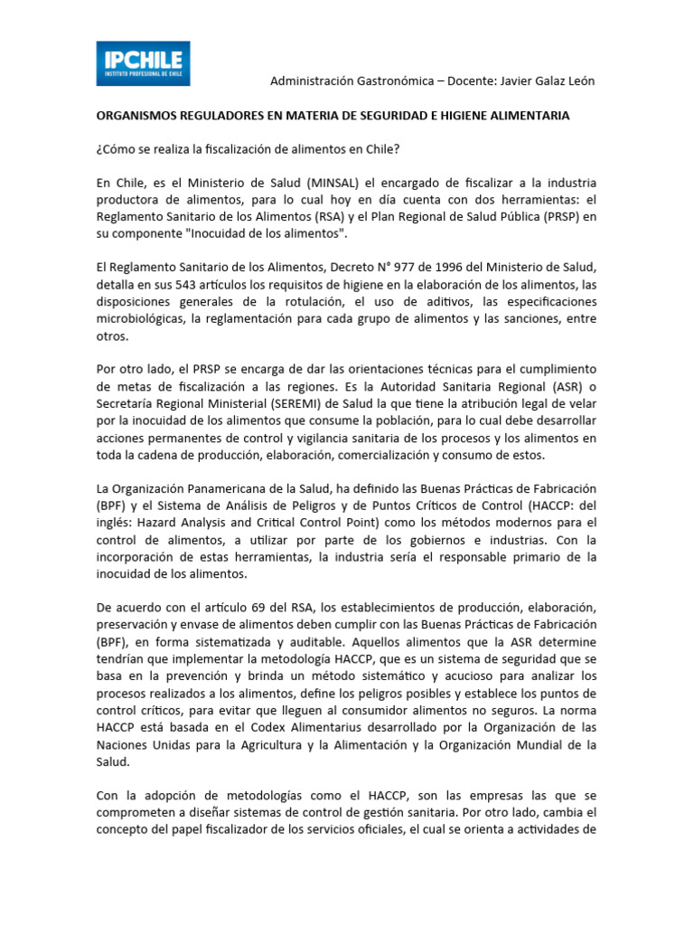 Clase 5 - Organismos Reguladores, Resolucion Sanitaria | Descargar gratis PDF | Análisis de ...