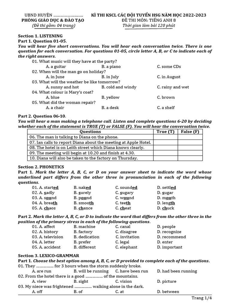 (Loga.vn) ĐỀ HSG 803 | PDF | Sea | Oceans