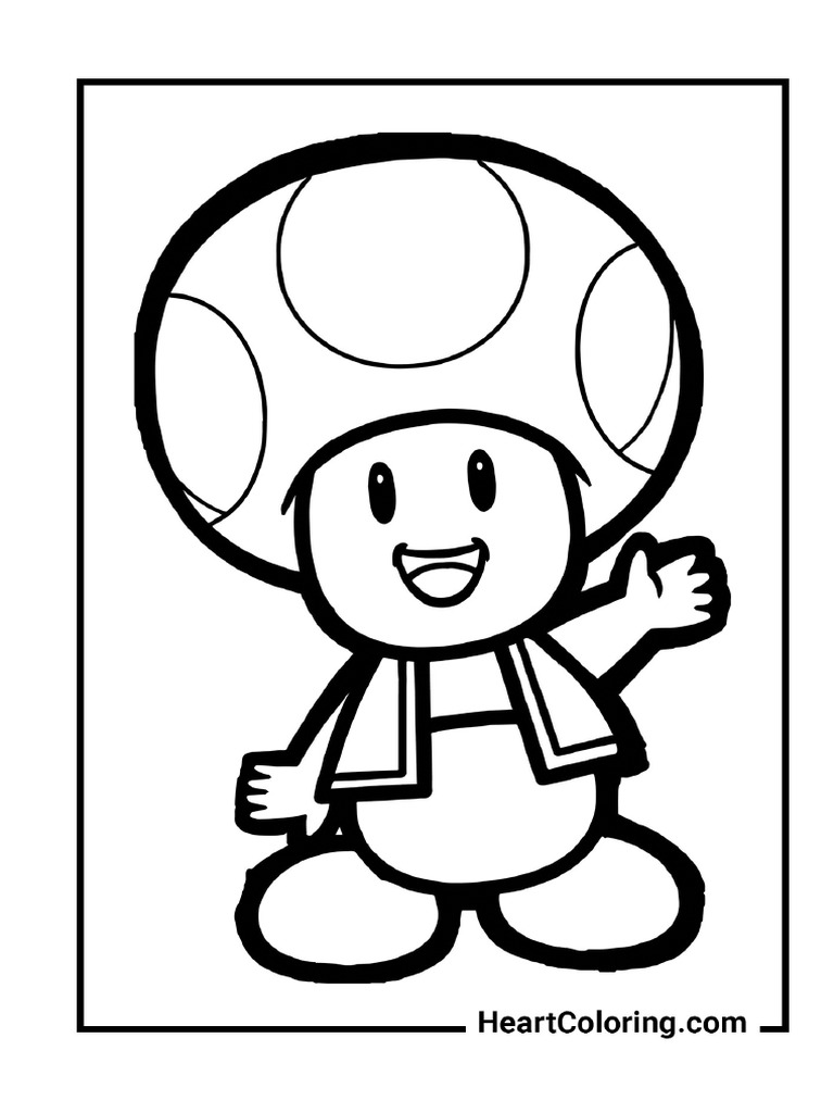499 Toads Greeting Super Mario Coloring Pages | PDF